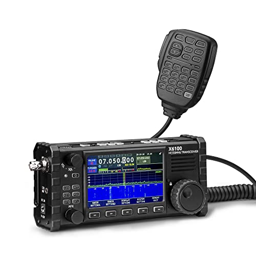 Xiegu X6100 HF Transceiver, 10W Full Mode SDR Radio Supports Bluetooth with 3.6" LCD Screen