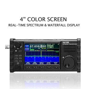 Xiegu X6100 HF Transceiver, 10W Full Mode SDR Radio Supports Bluetooth with 3.6" LCD Screen