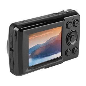 Mini Video Camera, 2.4 inch LCD Screen, Digital Camera with Superior Sensor, Portable 1600 W Full HD Compact Camera, 4X Digital Zoom, Fill Light(Black)