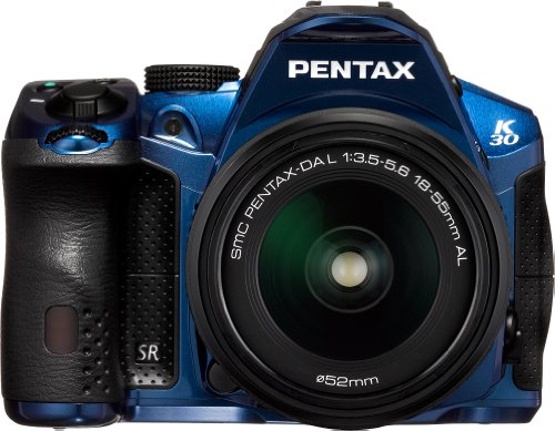 Pentax K-30 Weather-Sealed 16 MP CMOS Digital SLR with 18-55mm Lens (Blue)