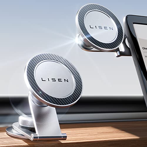 LISEN for Tesla Phone Mount Holder, for MagSafe Car Mount [20 Strongest Magnets] 2023 Tesla Model 3/Y/X/S Accessories, Adjustable Tesla iPhone Mount Compatible with iPhone 14 13 12 Pro Max Plus