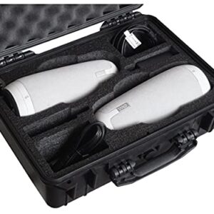 Case Club Case fits 2 Meeting Owl Conference Cameras - Travel & Storage Case Fits x2 Meeting Owl Standard, Pro, 2 or 3 - Pre-Cut Foam is Ready To Go Out of The Box - Holds Expansion Mic, Cords, Acc. & Lock Adapter