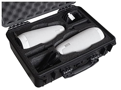 Case Club Case fits 2 Meeting Owl Conference Cameras - Travel & Storage Case Fits x2 Meeting Owl Standard, Pro, 2 or 3 - Pre-Cut Foam is Ready To Go Out of The Box - Holds Expansion Mic, Cords, Acc. & Lock Adapter