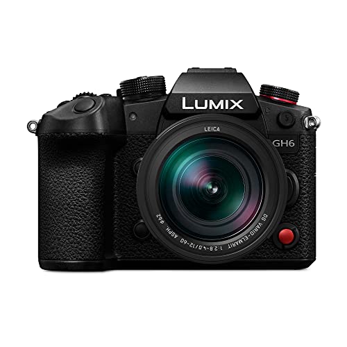 Panasonic LUMIX GH6 Mirrorless Micro Four Thirds Camera w/ 12-60mm F2.8-4.0 Leica Lens Kit, Unlimited C4K/4K 4:2:2 10-bit Video Recording (DC-GH6LK) + G X Vario II 12-35mm F2.8 ASPH Lens (H-HSA12035)