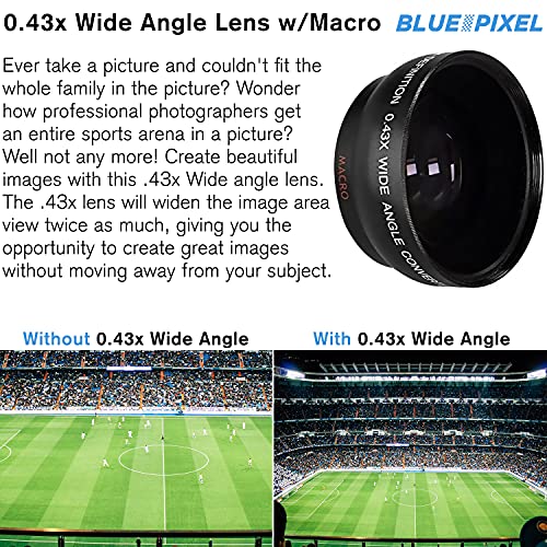 Camera EOS 850D (Rebel T8i) DSLR Camera w/ 18-55mm Lens + 75-300mm III Lens + 420-800mm Zoom Lens + Wide Angle + Telephoto Lens + 128GB Memory + Case + Tripod + Filter Kit + Pro Bundle