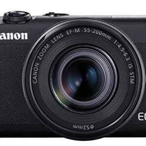 Canon EOS M200 Compact Mirrorless Digital Vlogging Camera with EF-M 15-45mm Lens, Vertical 4K Video Support, 3.0-inch Touch Panel LCD, Built-in Wi-Fi, and Bluetooth Technology, Black