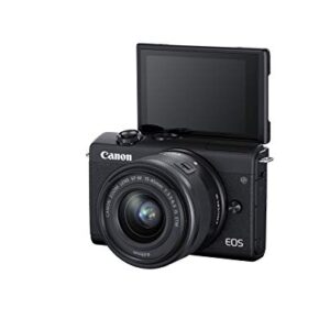 Canon EOS M200 Compact Mirrorless Digital Vlogging Camera with EF-M 15-45mm Lens, Vertical 4K Video Support, 3.0-inch Touch Panel LCD, Built-in Wi-Fi, and Bluetooth Technology, Black