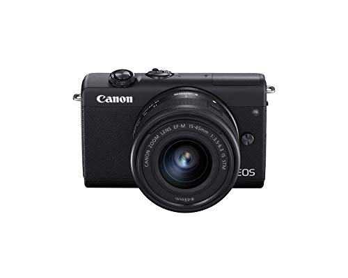 Canon EOS M200 Compact Mirrorless Digital Vlogging Camera with EF-M 15-45mm Lens, Vertical 4K Video Support, 3.0-inch Touch Panel LCD, Built-in Wi-Fi, and Bluetooth Technology, Black