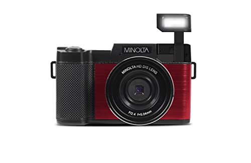 Minolta MND30 30 MP / 2.7K Ultra HD Digital Camera (Red)