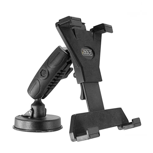 iBOLT Tabdock BizMount -Holder/Mount with suction cup base- for your windshield, Dashboard, or desk - compatible with all 7"-10" Tablets: iPad, Samsung Galaxy Tab, Google Nexus