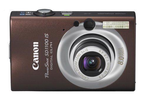 Canon PowerShot SD1100IS 8MP Digital Camera with 3x Optical Image Stabilized Zoom (Brown)