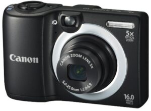 canon powershot a1400 16.0 mp digital camera with 5x digital image stabilized zoom 28mm wide-angle lens and 720p hd video recording (black) (old model)