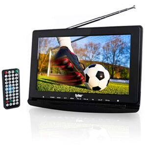 Tyler TTV706 10” Portable Widescreen 1080P LCD TV with Detachable Antennas, HDMI, USB, RCA, FM Radio, Built in Digital Tuner, AV Inputs, AC/DC, (3) Antennas, and Remote Control