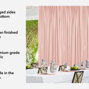 AK TRADING CO. 10 feet x 10 feet Valley Green Polyester Backdrop Drapes Curtains Panels with Rod Pockets - Wedding Ceremony Party Home Window Decorations