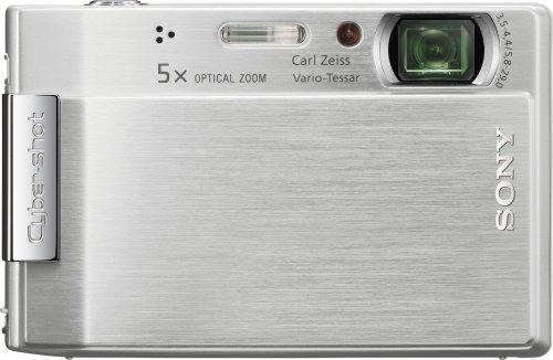 Sony Cybershot DSC-T100 8MP Digital Camera with 5x Optical Zoom and Super Steady Shot (Silver)