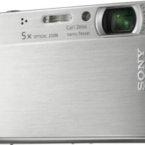 Sony Cybershot DSC-T100 8MP Digital Camera with 5x Optical Zoom and Super Steady Shot (Silver)