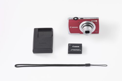 Canon PowerShot A2500 16.0 MP Digital Camera with 5X Optical Zoom and 720p HD Video Recording (Red)