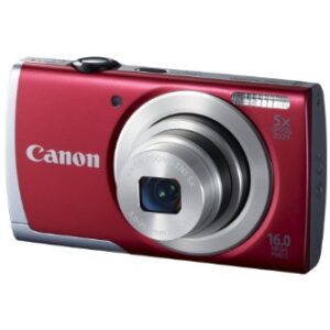 Canon PowerShot A2500 16.0 MP Digital Camera with 5X Optical Zoom and 720p HD Video Recording (Red)