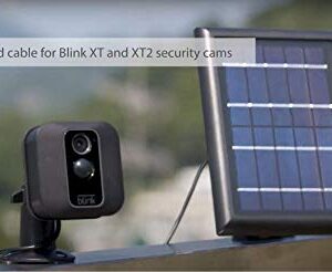 Wasserstein Solar Panel with Internal Battery Compatible with Blink Outdoor & Blink XT2/XT Camera (1-Pack, White)