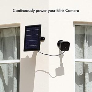 Wasserstein Solar Panel with Internal Battery Compatible with Blink Outdoor & Blink XT2/XT Camera (1-Pack, White)