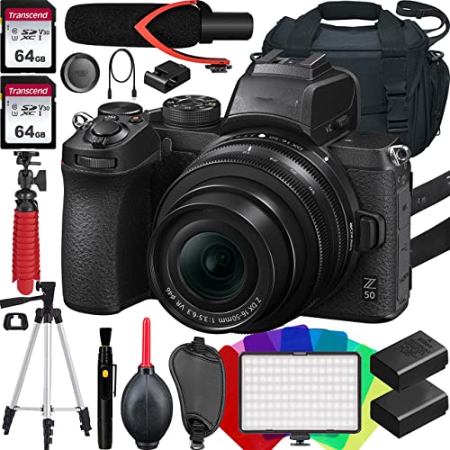 COMMANDER OPTICS Bundle for Z50 Mirrorless Camera with NIKKOR Z DX 16-50mm f/3.5-6.3 VR Lens + Accessories (Renewed)