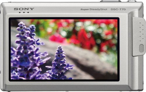 Sony Cybershot DSC-T70 8.1MP Digital Camera with 3x Optical Zoom with Super Steady Shot Image Stabilization (Silver)