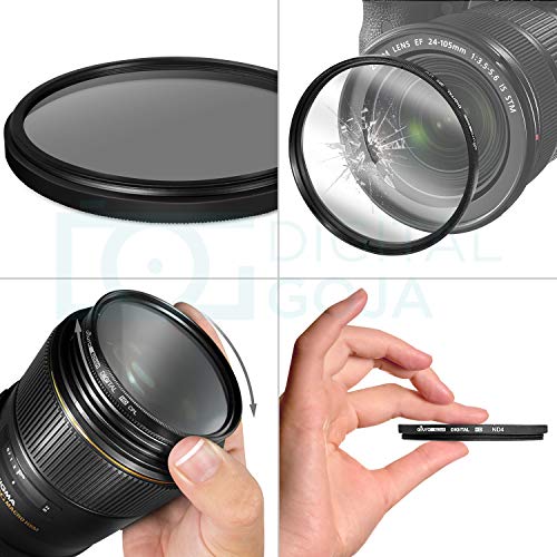 58MM Lens Filter Kit by Altura Photo, Includes 58MM ND Filter, 58MM CPL Filter, 58MM UV Filter, (UV, CPL Polarizing Filter, Neutral Density ND4) for Camera Lens with 58MM Filters + Lens Filter Case