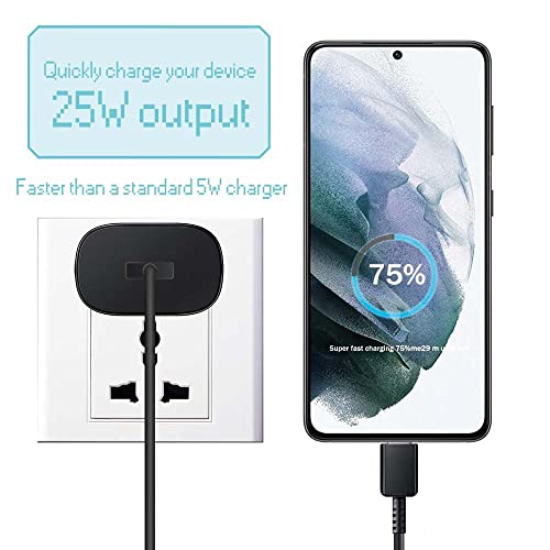 Type C Charger,with C to C Cable 6ft Super Fast Charger 2 Pack,Samsung Wall Charger for Galaxy S23 Ultra/s23/s23+/s22/s22 Ultra/s22+/s21 Ultra/s20 Ultra/Note 20/Note 10/z Fold 3, Super Fast Charging