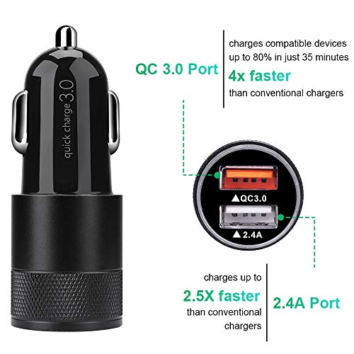 USB C Fast Charger for Samsung Galaxy S23 S22 S21 S20 5G FE Plus Ultra S10 S10e S9 S8 Note 20 10 9 8 A53 A32 A42 A52 A13 A14, Z Fold4/3/2 5G, Z Flip3/4 Phone, Rapid Car Adapter Type C Cable 3ft