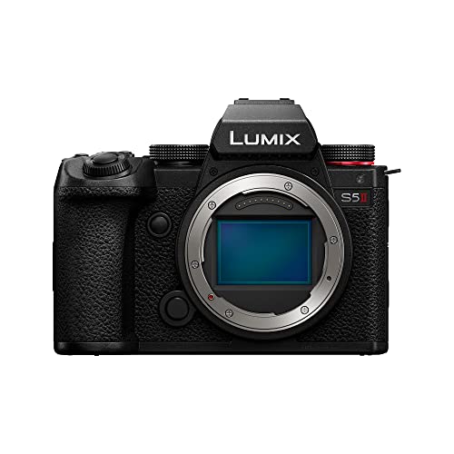 Panasonic LUMIX S5II Mirrorless Camera, 24.2MP Full Frame with Phase Hybrid AF, New Active I.S. Technology, Unlimited 4:2:2 10-bit Recording - DC-S5M2BODY (Renewed)