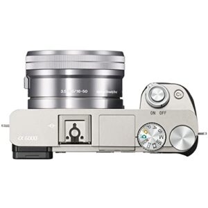 Alpha a6000 Mirrorless Digital Camera (Silver) with 16-50mm f/3.5-5.6 OSS and 55-210mm f/4.5-6.3 OSS Lens + Accessory Bundle Kit (Tripod, Travel Charger, Extra Battery, and More)