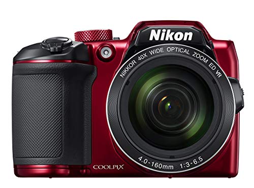 Nikon COOLPIX B500 16MP Digital Camera with 3 Inch TFT LCD Screen Nikkor Lens With 40x optical zoom wifi, Red (Renewed)