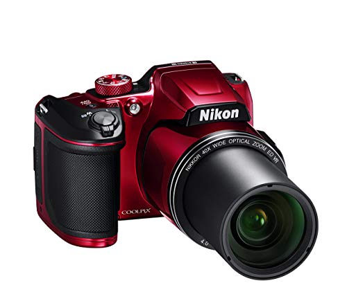 Nikon COOLPIX B500 16MP Digital Camera with 3 Inch TFT LCD Screen Nikkor Lens With 40x optical zoom wifi, Red (Renewed)