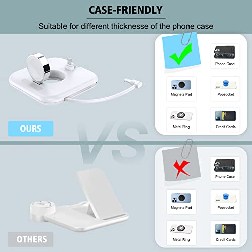 Charging Station for Multiple Devices Apple - 3 in1 Charger Pad with 20W PD Adapter Compatible with iPhone 14 13 12 11 Pro Max XS XR 8 7 6s 6 Wireless Charger Stand for Apple Watch AirPods Series