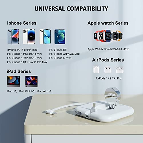 Charging Station for Multiple Devices Apple - 3 in1 Charger Pad with 20W PD Adapter Compatible with iPhone 14 13 12 11 Pro Max XS XR 8 7 6s 6 Wireless Charger Stand for Apple Watch AirPods Series