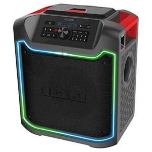 ION iPA125C Pathfinder 280° 8-in. 120-Watt All-Weather Bluetooth Rechargeable Speaker with FM Radio and LED Lighting