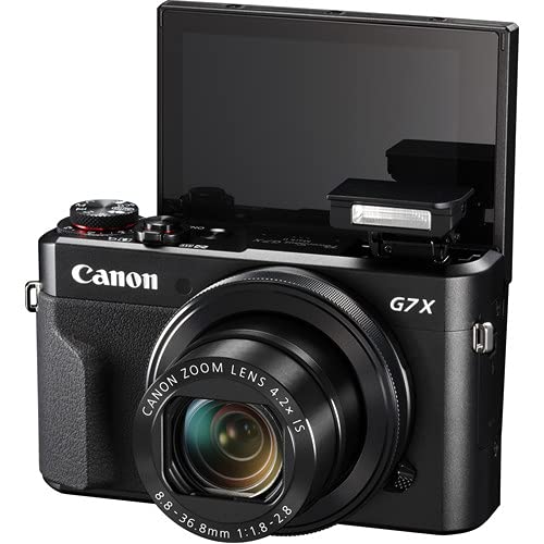 Canon PowerShot G7 X Mark II Digital Camera (1066C001), 2 x 64GB Cards, 3 x Replacement NB13L Batteries, Corel Photo Software, Charger, Card Reader, LED Light, Soft Bag + More (Renewed)