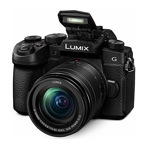 Panasonic LUMIX G95 20.3 Megapixel Mirrorless Camera with 12-60mm F3.5-5.6 Lens Bundle with Panasonic LUMIX 45-150mm F4.0-5.6 G Vario Lens, 128GB SDXC Memory Card, and Camera Gadget Bag (4 Items)