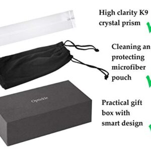 Photography Prism with Cleaning Pouch - Best Crystal Glass Triangular Prism for Photos and Teaching Light Spectrum - Portable 6 Inch Optical Rainbow Prism