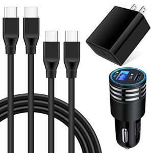 type c super fast charger block box car charger+6ft android charger usb c to c cable fast charging for samsung galaxy s23/s23+/s23 ultra/a53 5g/s22 ultra/a13/a03s/a14/s21 fe/s20/a02s/a12/a32/z flip 3