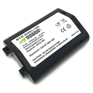 wasabi power battery for nikon en-el18d and nikon z9, d4, d4s, d5, d6