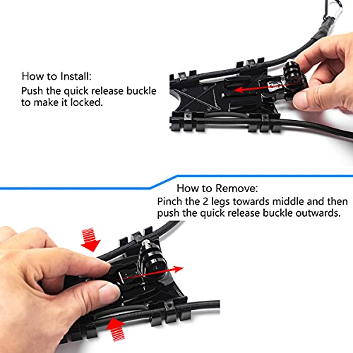 Nechkitter 2 in 1 Action Camera Chain Link Fence Mount for Gopro Action Cameras and Cell Phone, Ideal Backstop Camera Mount for Recording Baseball, Softball and Tennis Games …