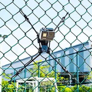 Nechkitter 2 in 1 Action Camera Chain Link Fence Mount for Gopro Action Cameras and Cell Phone, Ideal Backstop Camera Mount for Recording Baseball, Softball and Tennis Games …