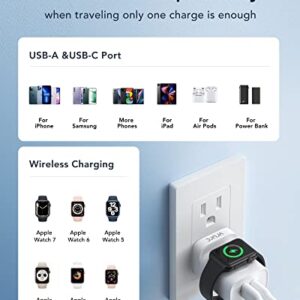 VRURC for Apple Watch Charger, PD 20W Fast Charging Block with Foldable Plug, USB C Wall Charger Power Adapter with Dual Port Compatible with iPhone, Samsung, Android,Tablets-White