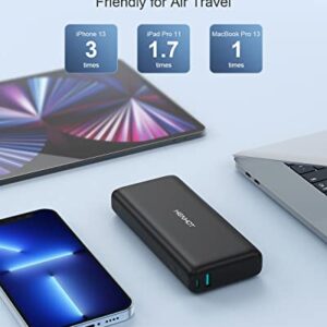 HenHot Power Bank, 65W 20000mAh Laptop Portable Charger - Fast Charging USB C PD 3.0 External Battery Pack Compatible with MacBook, Steam Deck, iPad, iPhone 14/13/12 Pro Max, Galaxy, Google Pixel