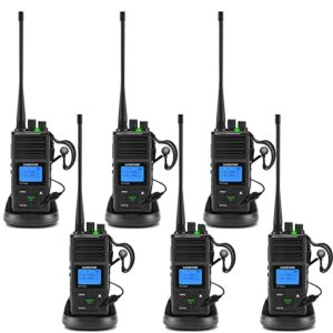 long range walkie talkies for adults, 5 watts samcom fpcn30a two way radios with earpieces,programmable uhf 2 way radio rechargeable long distance for commercial cruises hunting hiking,6 pack