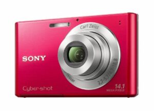 sony dsc-w330 14.1mp digital camera with 4x wide angle zoom with digital steady shot image stabilization and 3.0 inch lcd (red)