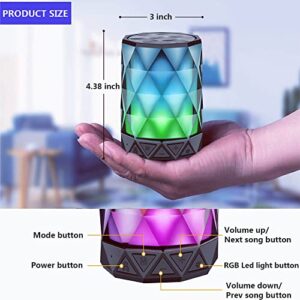 LFS LED Portable Bluetooth Speakers with Lights, Night Light Waterproof,Speakers Color Change Bluetooth Speaker,Mic TF Card TWS Support for iPhone Samsung Gaming Christmas (Multi)