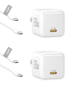 30w usb c charger by imuto, 2 pack usb c super fast charging pixel phone charger gan pd pps for ipad pro, iphone 14, 13 pro max, pixel, galaxy s22, macbook air & more