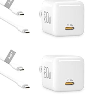 30W USB C Charger by imuto, 2 Pack USB C Super Fast Charging Pixel Phone Charger GaN PD PPS for iPad Pro, iPhone 14, 13 Pro Max, Pixel, Galaxy S22, MacBook Air & More